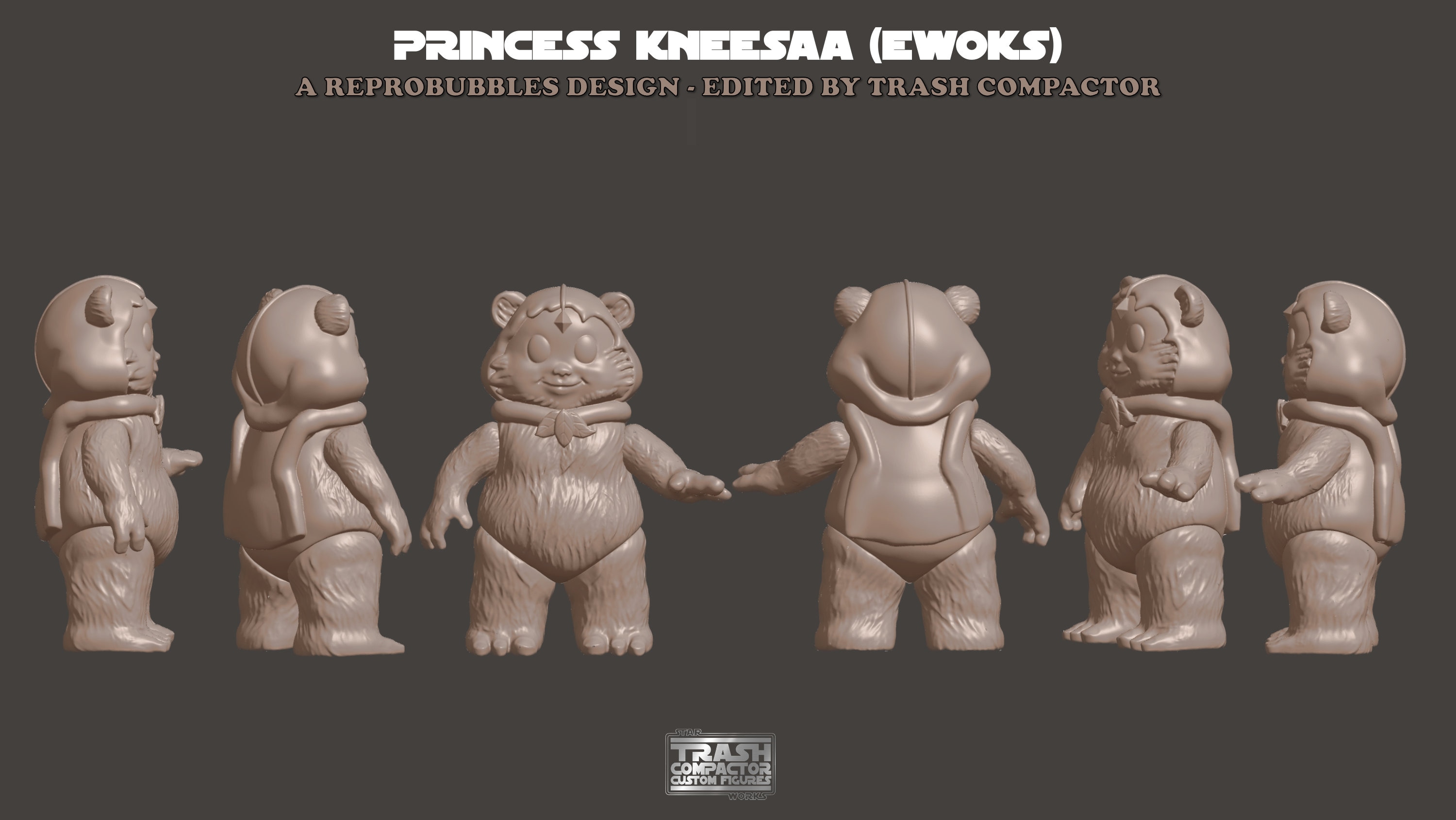 Princess Kneesaa ewoks 3D Printed Model Kit From - Etsy Canada