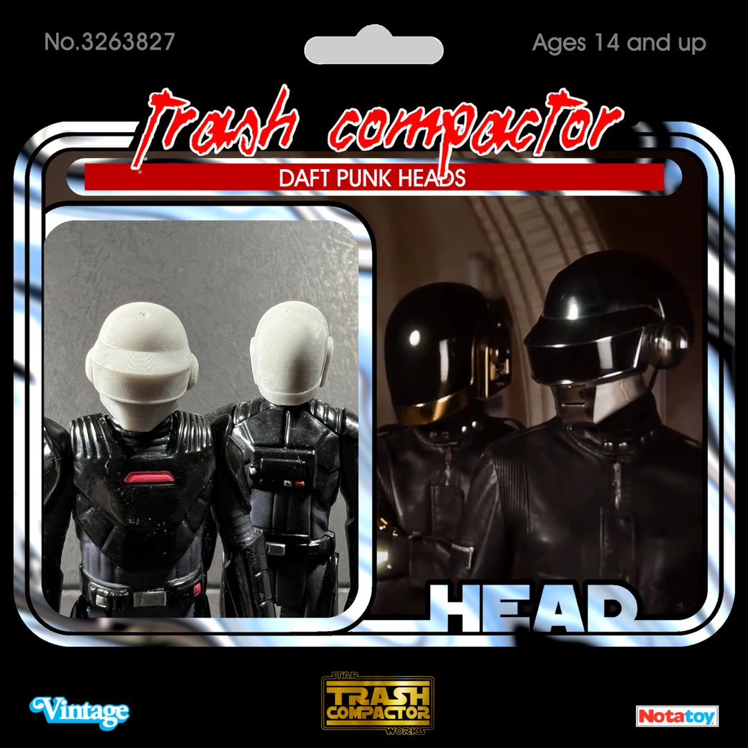 Daft Punk Head 3D Printed Vintage-style Star Wars Custom 3.75 Scale - Etsy