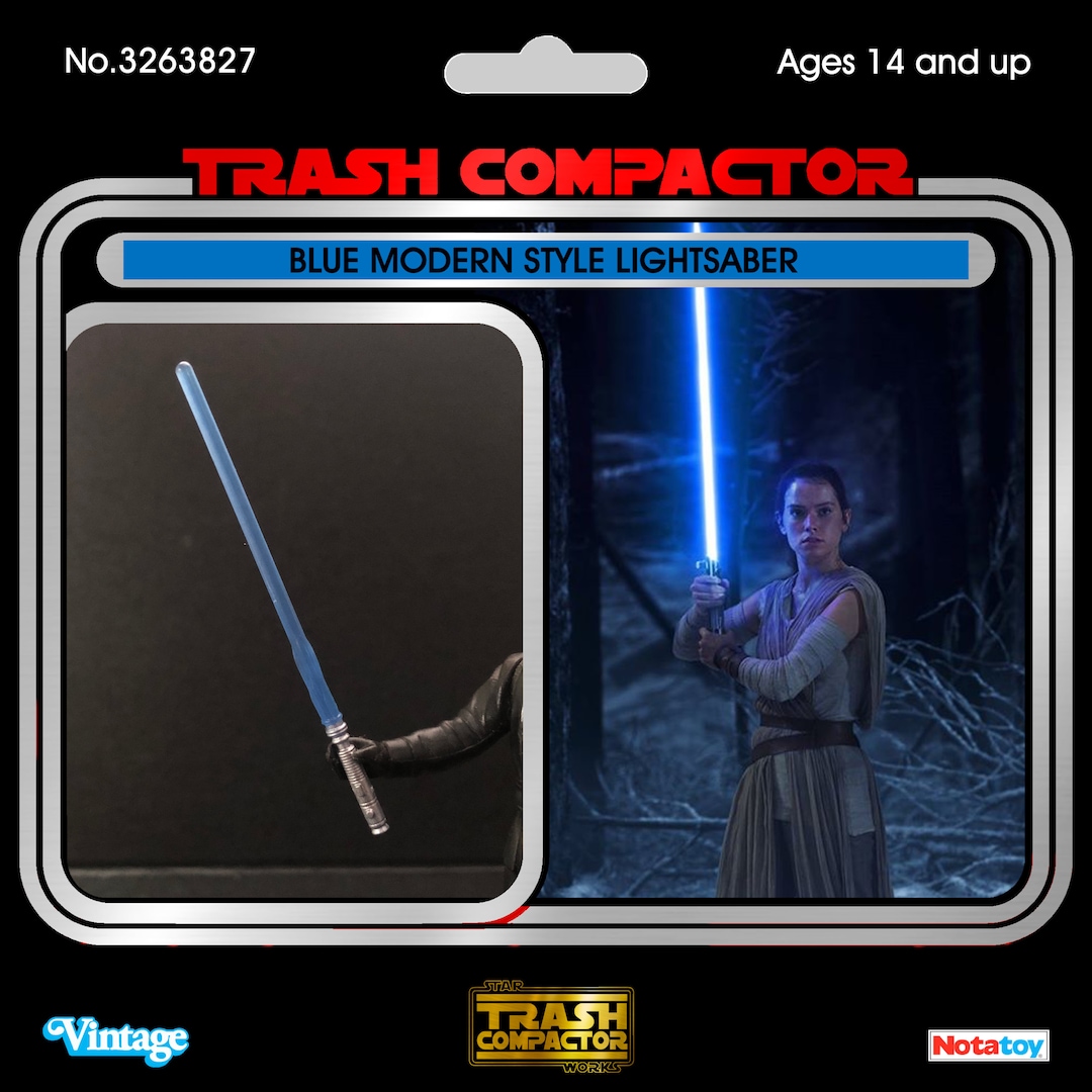 Blue Modern Style Plastic Lightsaber - Vintage-style Star Wars Custom ...