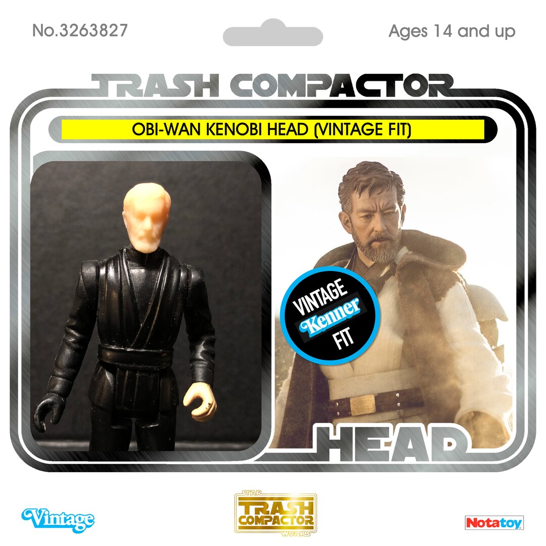 Obi-wan Kenobi Head (vintage Fit) - 3D Printed- Vintage-style Star Wars ...