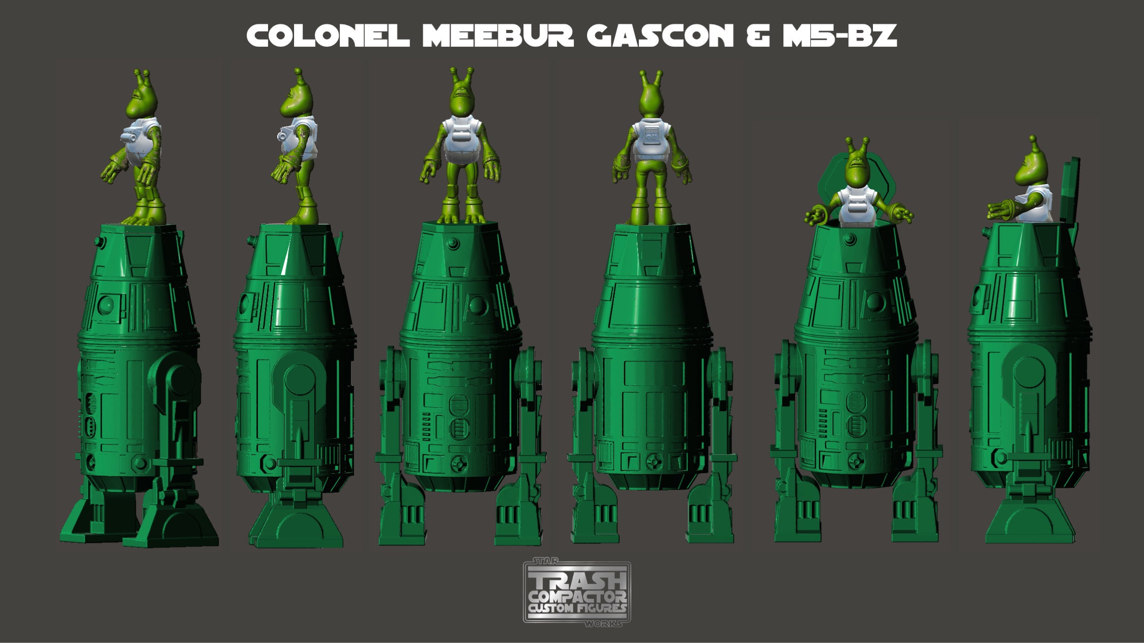 Colonel Meebur Gascon Figure 3D Printed Model Kit | Etsy