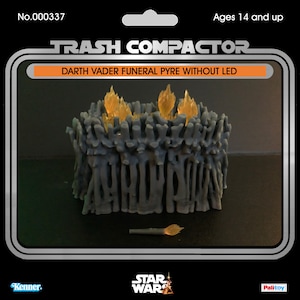 Darth Vader Funeral Pyre - 3D Printed- Vintage-style Star Wars Custom ...