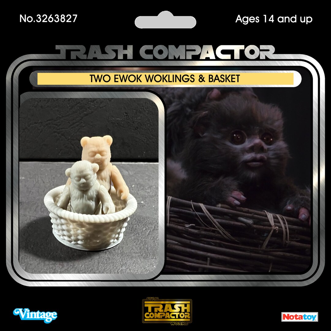 Ewok Woklings small & Medium With Basket 3D Printed Model - Etsy Finland