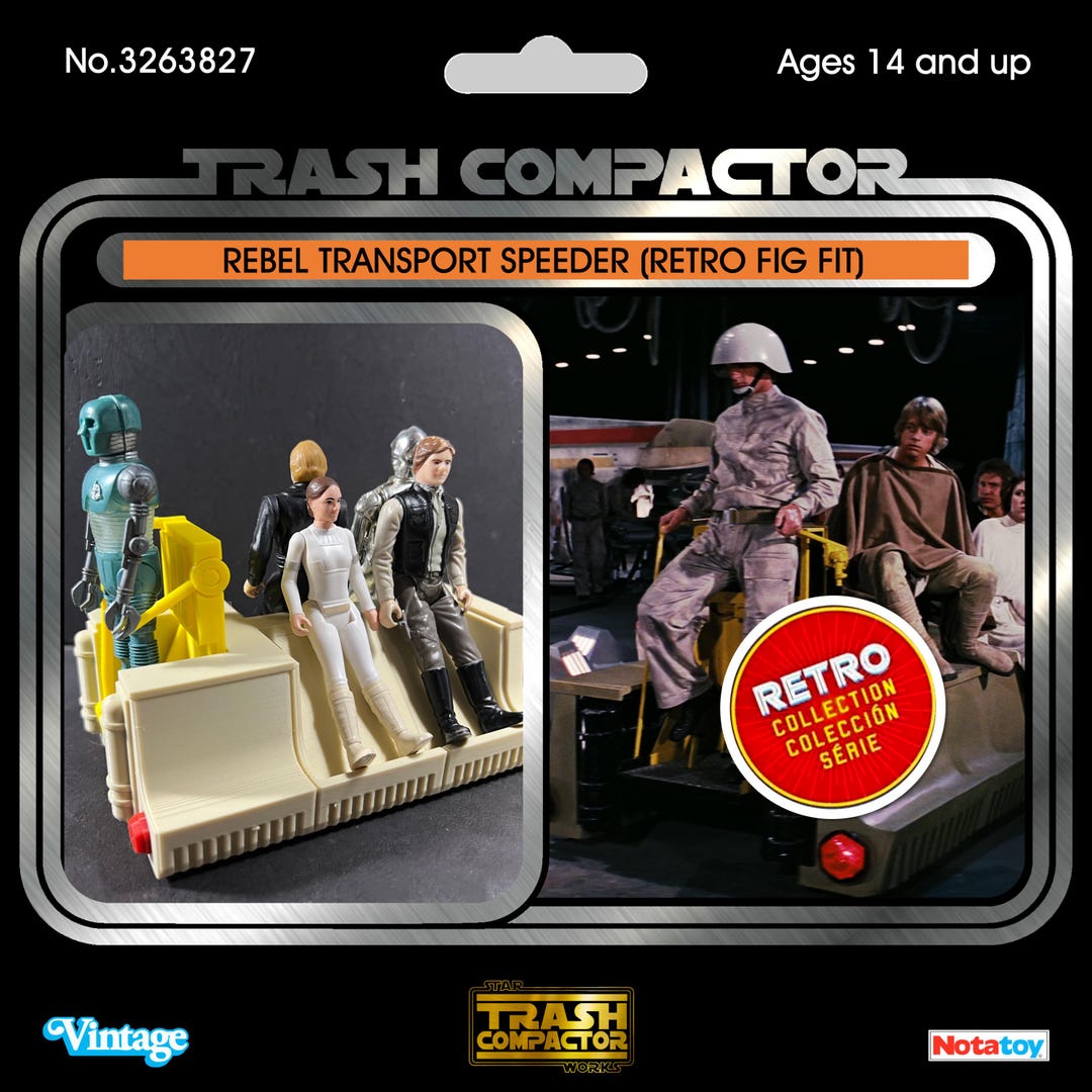 Rebel Transport Speeder (retro/vintage Fit) - 3D Printed Model Kit ...