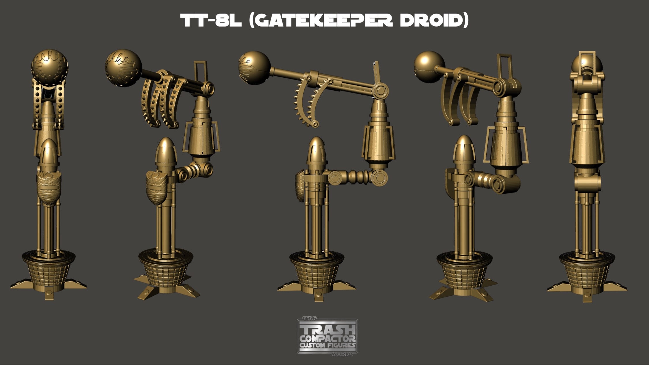 TT-8L jabba's Gatekeeper Droid 3.75 Scale 3D Printed - Etsy UK