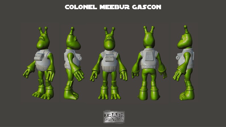 Colonel Meebur Gascon and M5-BZ - (3D Printed Model Kit)- Vintage-style ...
