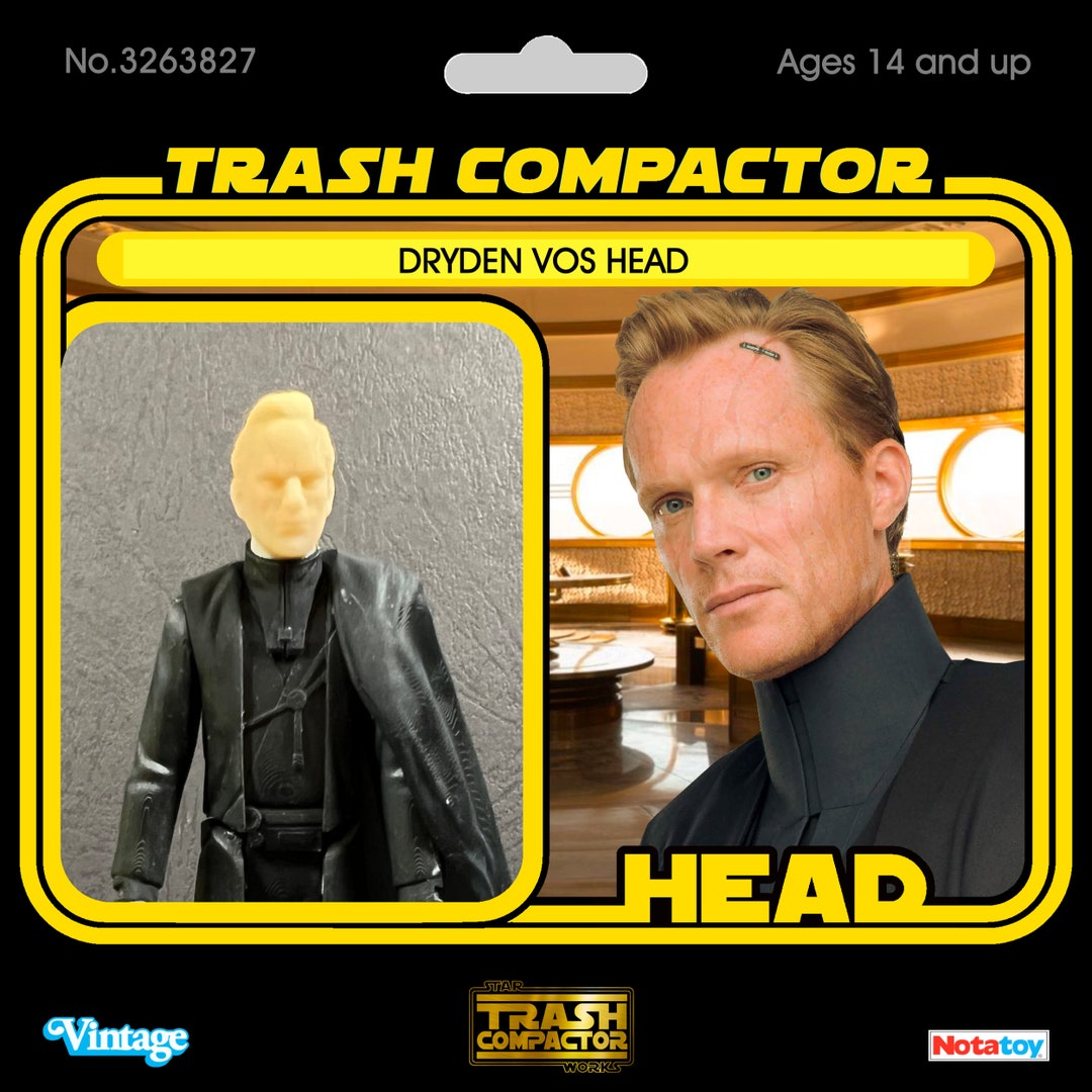 Dryden Vos Head - 3D Printed Model Kit- Vintage-style Star Wars Custom ...
