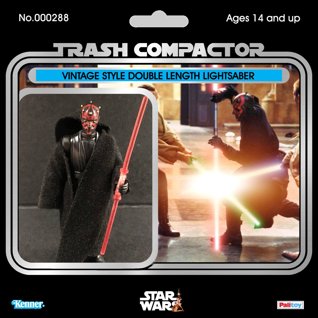 Double Blade Lightsaber Semi-clear - 3D Printed- Vintage-style Star ...