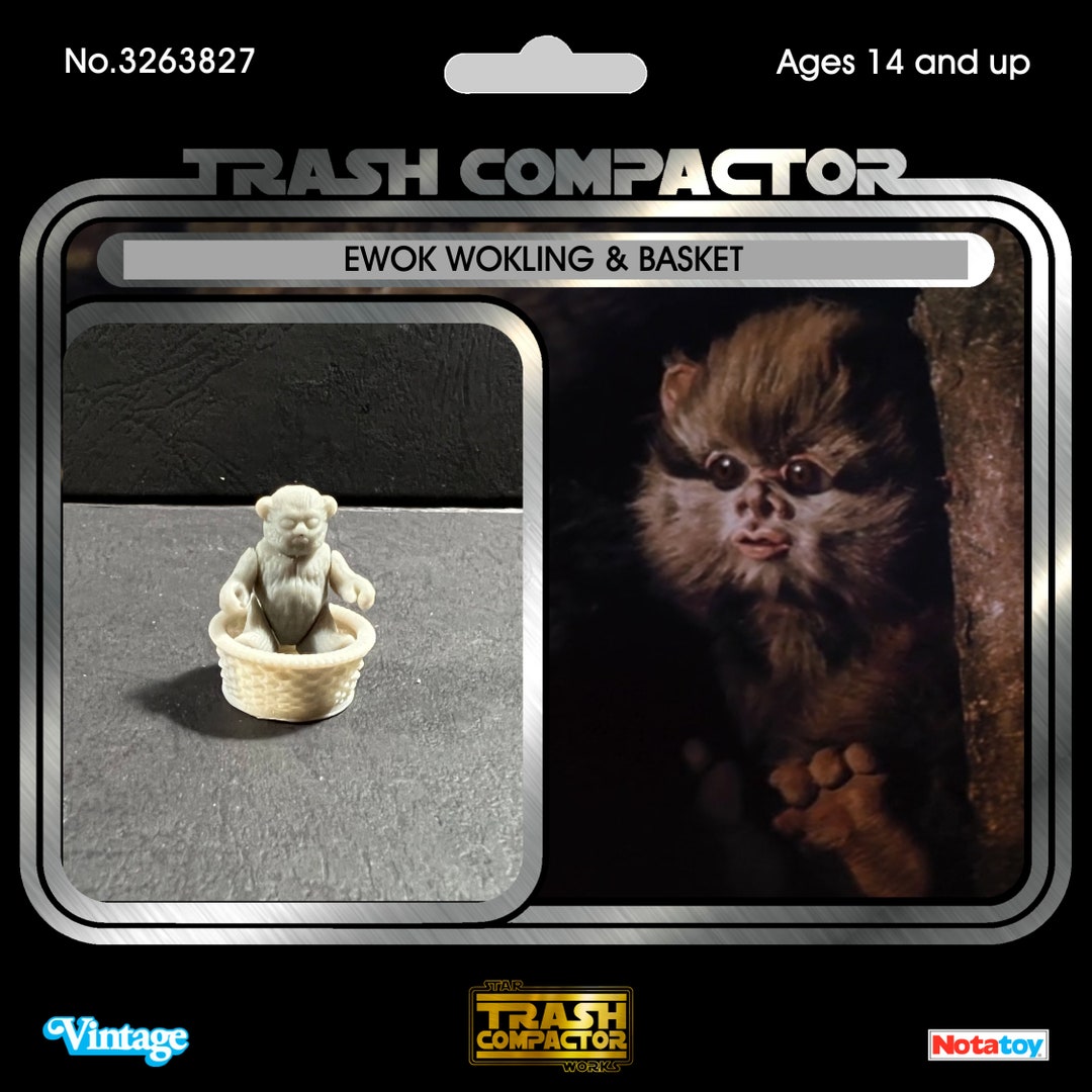 Ewok Wokling (Pequeño con cesta) - Kit de modelo impreso en 3D- Estilo ...