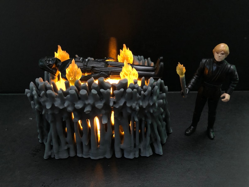 Darth Vader Funeral Pyre - 3D Printed- Vintage-style Star Wars Custom ...