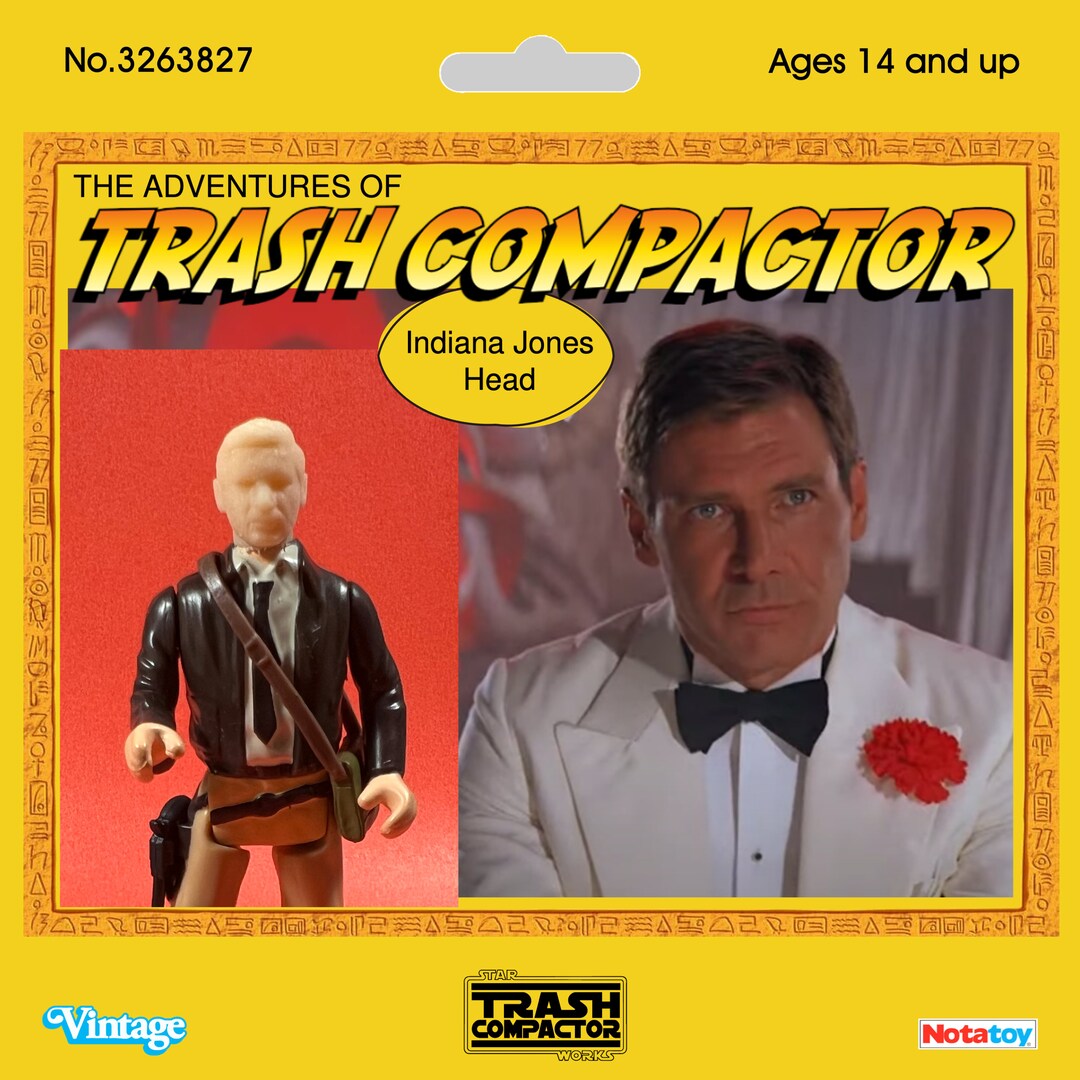 Indiana Jones Head (retro Fit) - 3D Printed- Vintage-style Star Wars ...