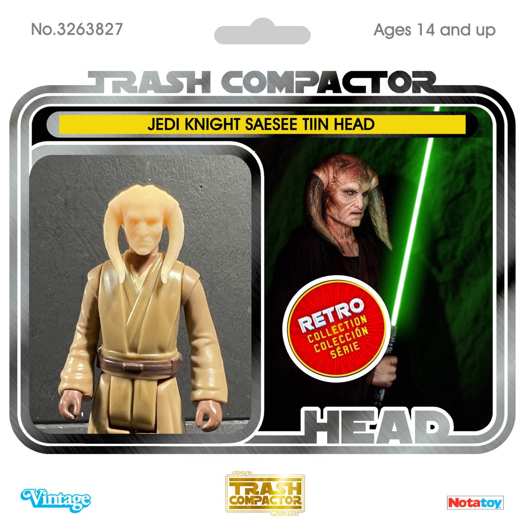 Jedi Master Saesee Tiin Heads - 3D Printed Model Kit - Vintage-style ...