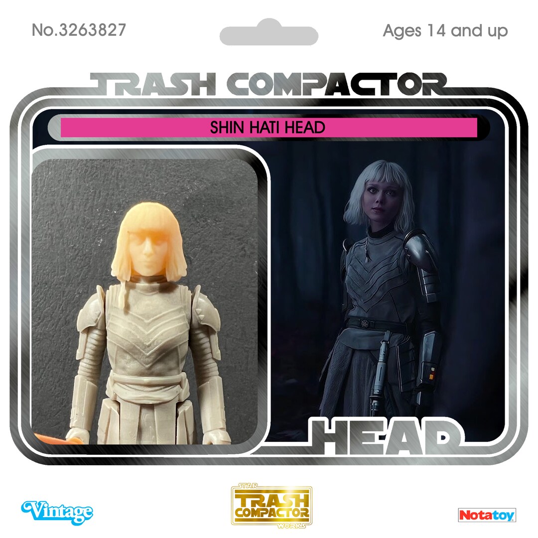 Shin Hati Head- 3D Printed Model Kit (from Ashoka) - Vintage-style Star ...