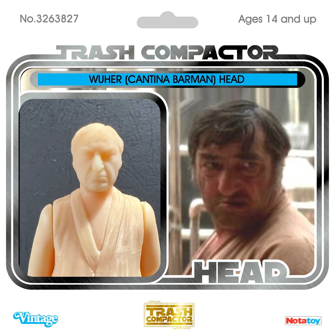 Wuher (cantina Barman) Head - 3D Printed- Vintage-style Star Wars ...