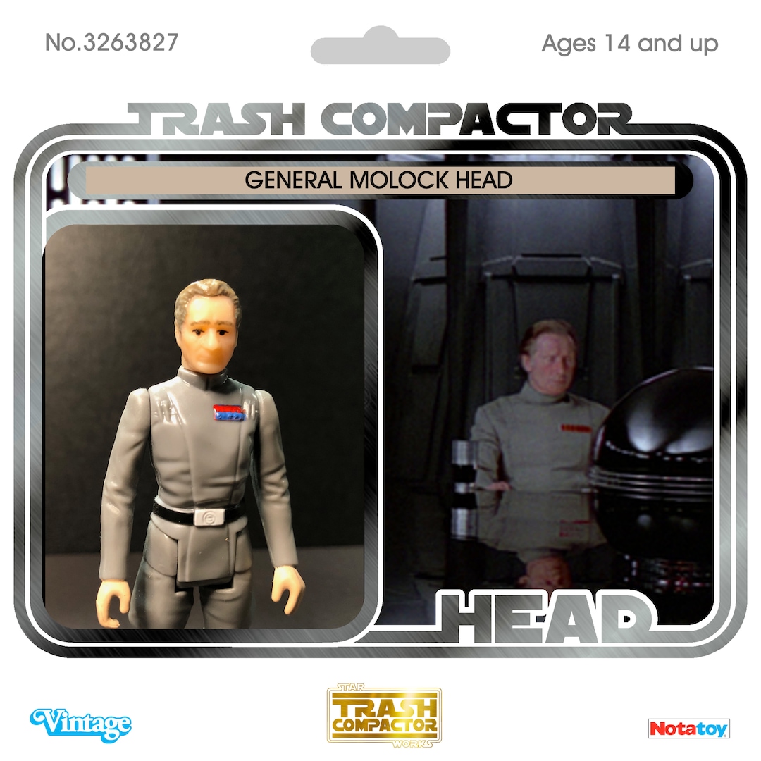 General Trech Molock Head- Vintage-style Star Wars Custom (3.75 Scale ...