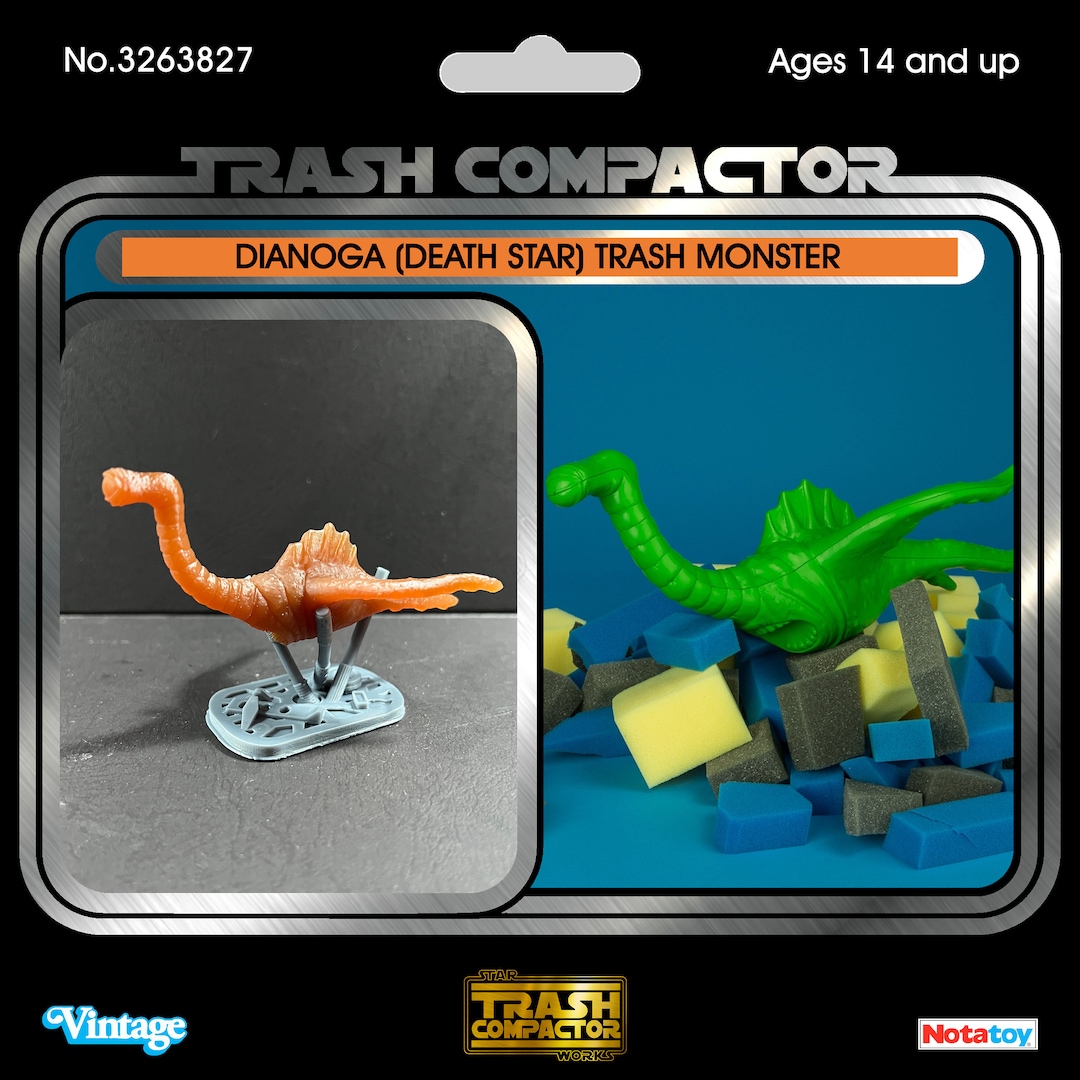Dianoga (death Star) Trash Monster - 3D Printed Model- Vintage-style ...