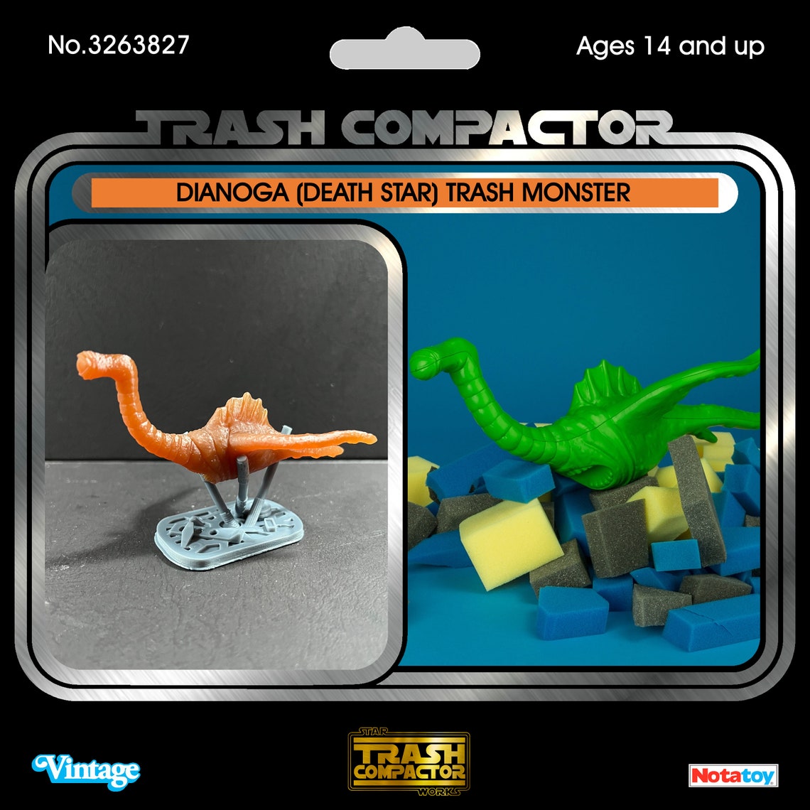 Dianoga (death Star) Trash Monster - 3D Printed Model- Vintage-style ...
