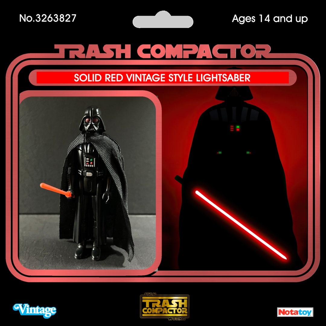 Solid Red Lightsaber - 3D Printed - Vintage-style Star Wars Custom - Etsy