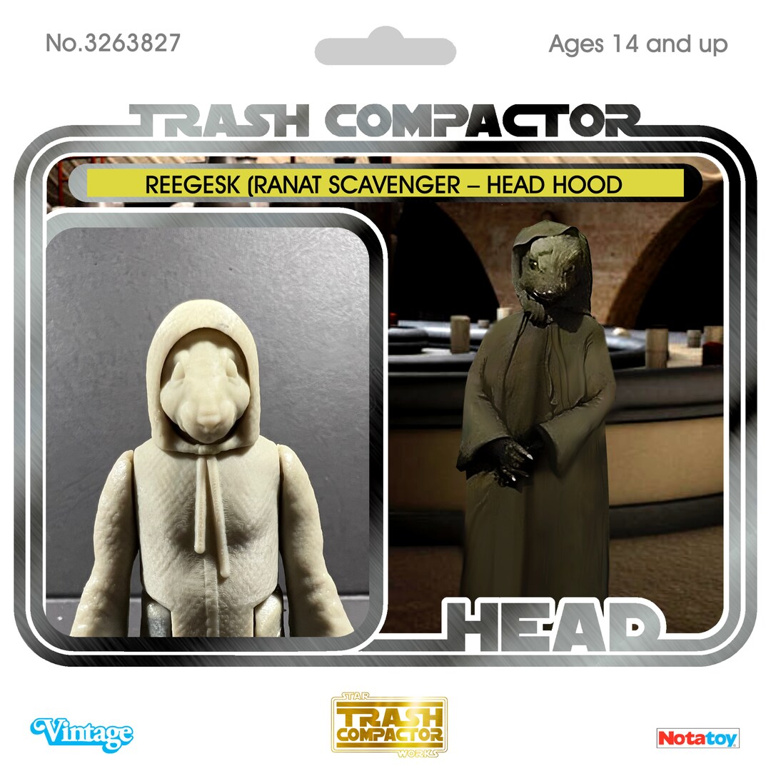 Reegesk Head (ranat Scavenger) in Cloak - 3D Printed- Vintage-style ...