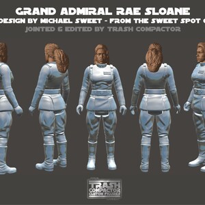 Grand Admiral Rae Sloane - 3D Printed Model Kit- Vintage-style Star ...