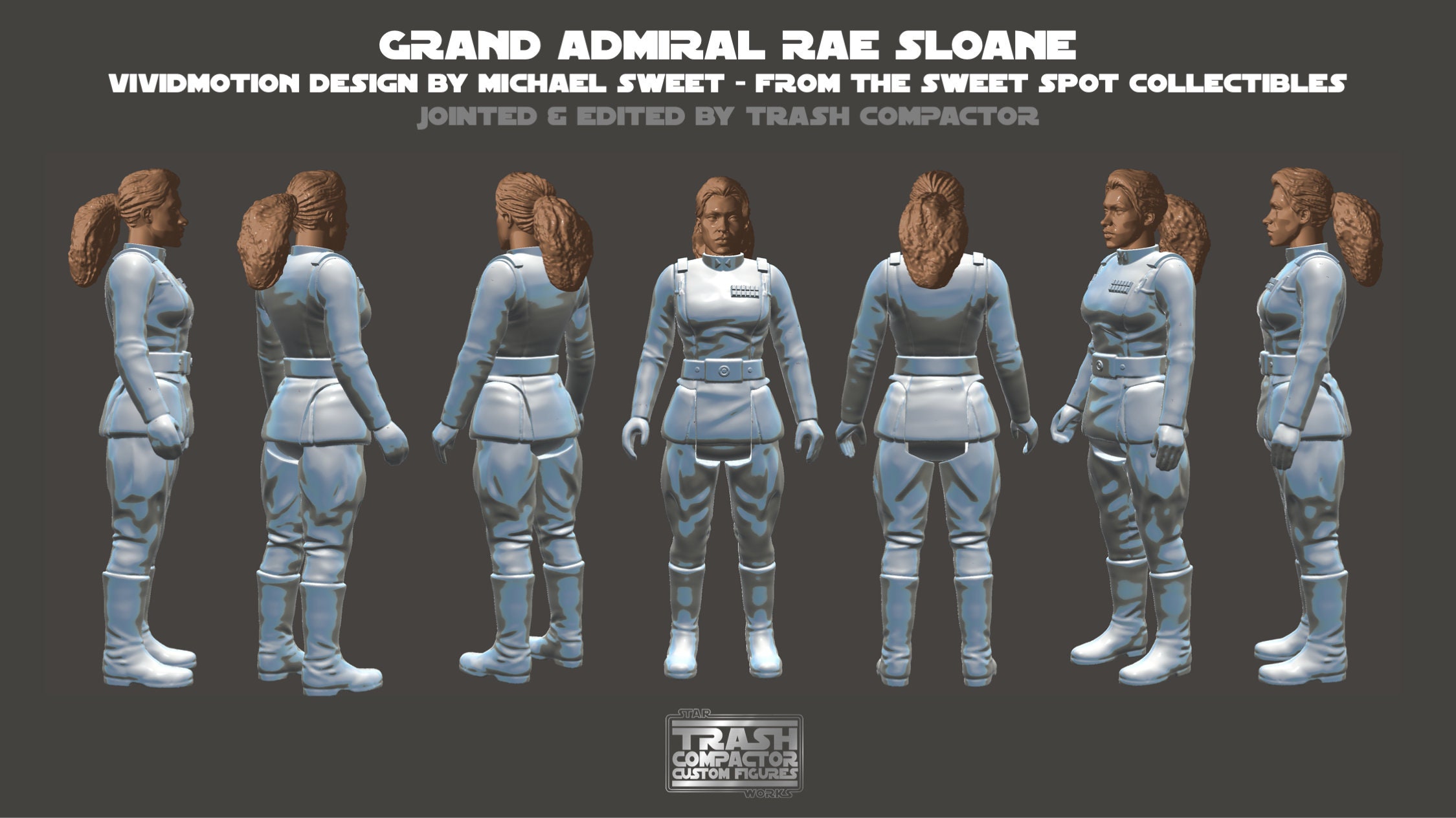 Grand Admiral Rae Sloane Head 3D Printed - Etsy Hong Kong