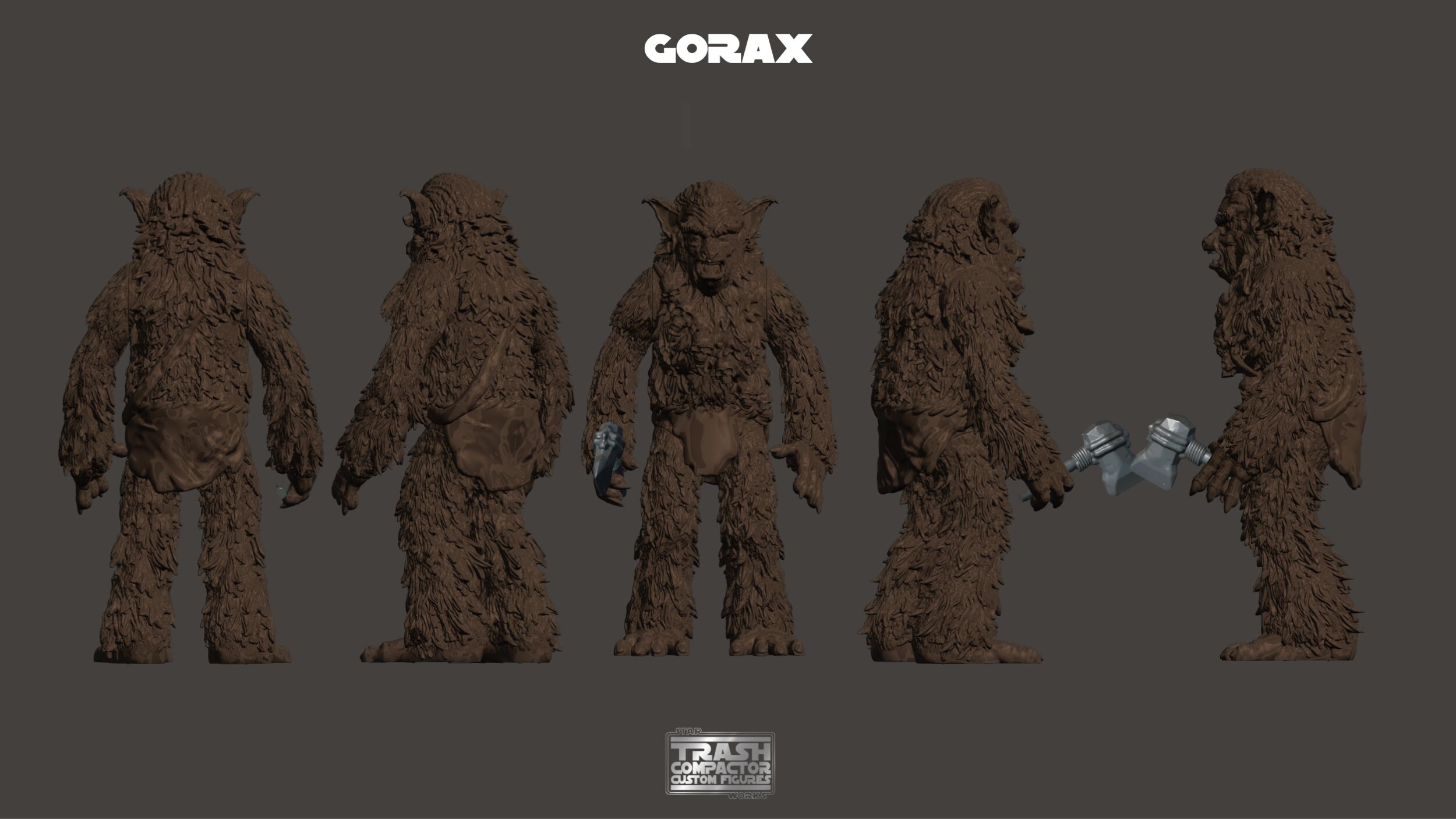 Gorax (ewoks Animated) - 3D Printed Model Kit- Vintage-style Star Wars ...