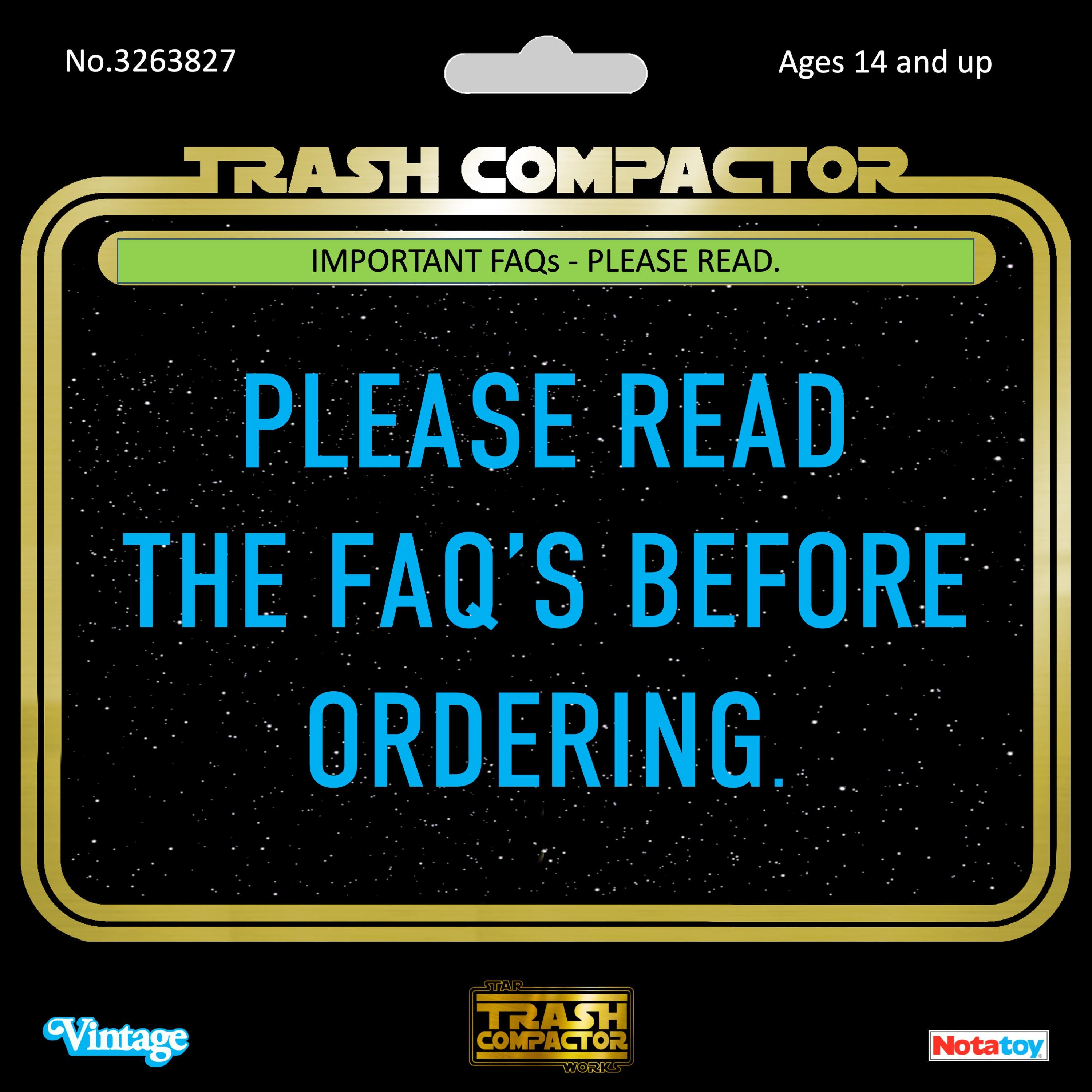 Faqs - Please Read Before Ordering?- Vintage-style Star Wars Custom - Etsy