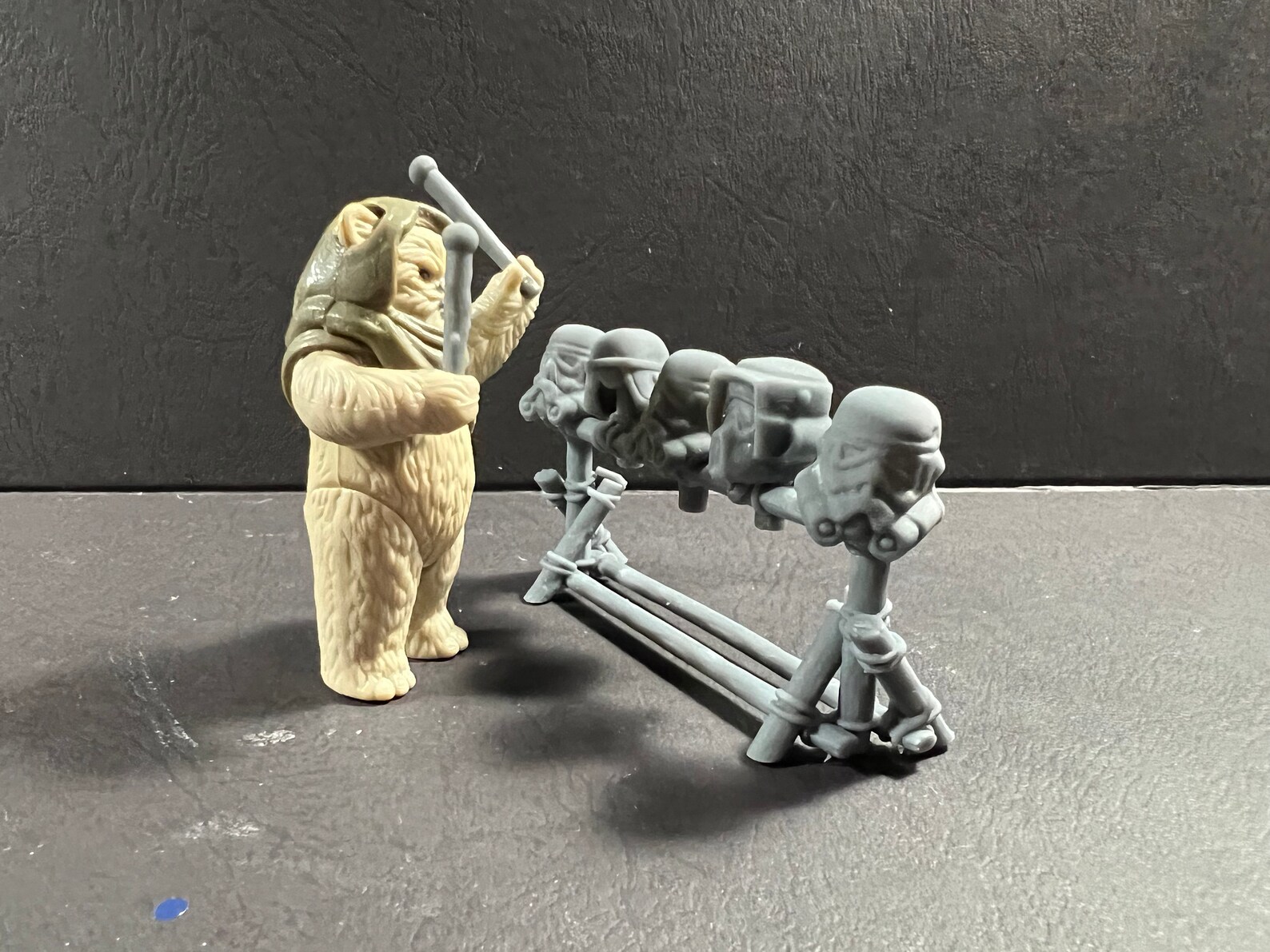 Ewok Helmet Drums - 3D Printed Model Kit- Vintage-style Star Wars ...
