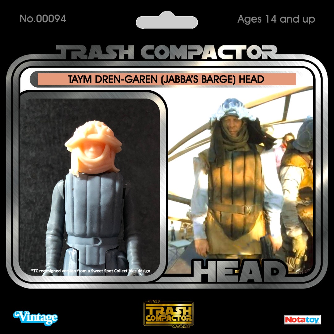 Taym Dren-garen Head (jabba’s Barge) - 3D Printed- Vintage-style Star ...