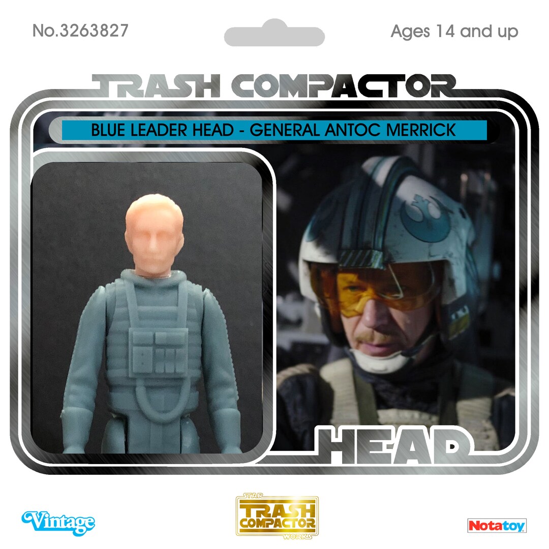 Blue Leader Head - General antoc Merrick - 3D Printed- Vintage-style ...