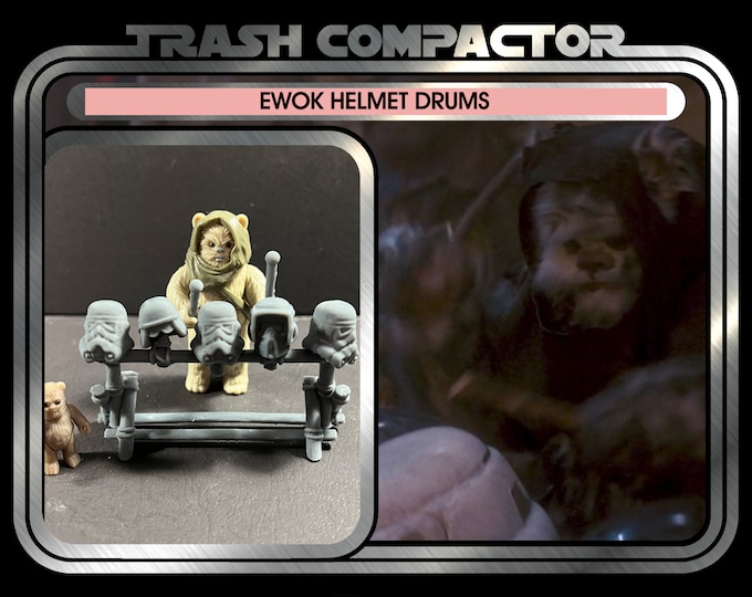 Ewok Helmet Drums 3D Printed Model Kit Vintage-style Star Wars Custom ...