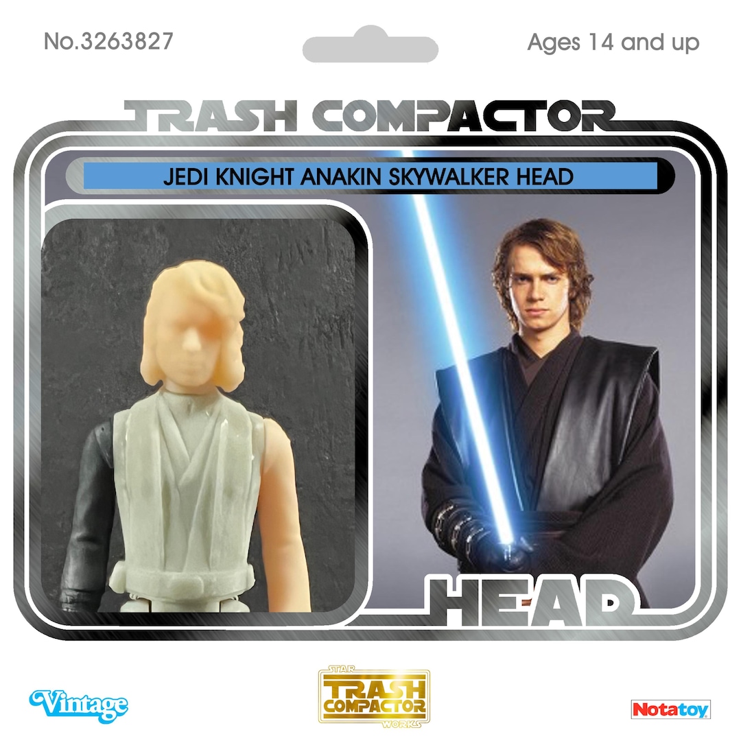 Jedi Knight Anakin Skywalker Head 3D Printed Model Kit Vintage-style ...