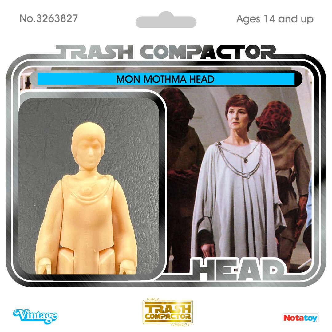 Mon Mothma Head - 3D Printed Model Kit- Vintage-style Star Wars Custom ...