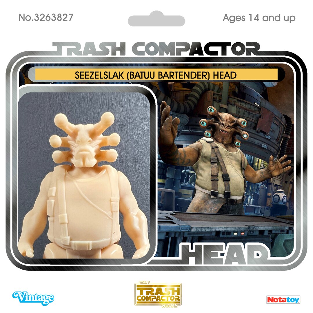 Seezleslak head (batuu Bartender) - 3D Printed- Vintage-style Star Wars ...
