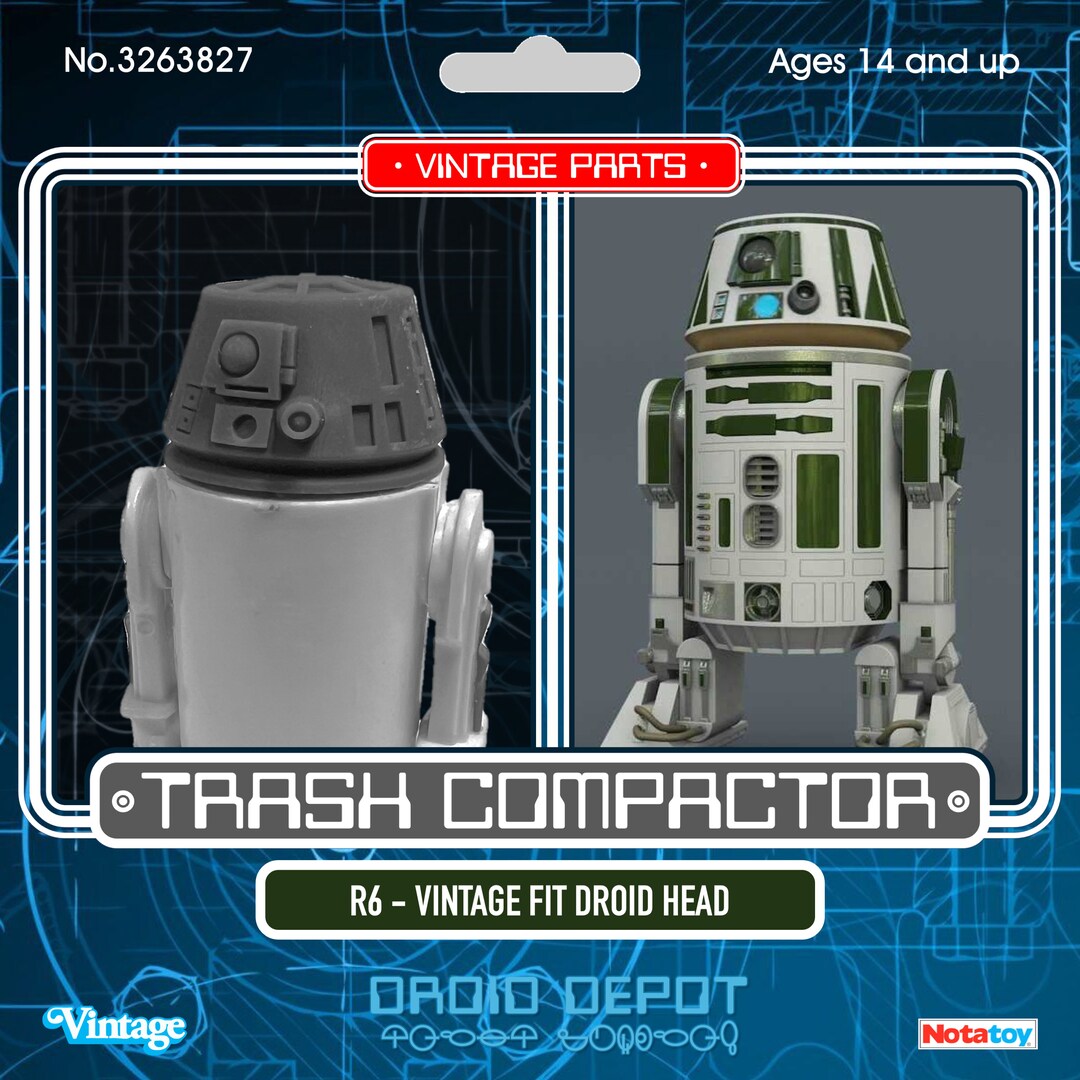 R6 Droid Head Vintage Fit 3D Printed - Etsy