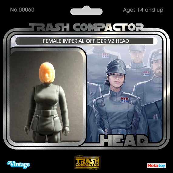 Female Imperial Officer Head version 2 3D Printed - Etsy