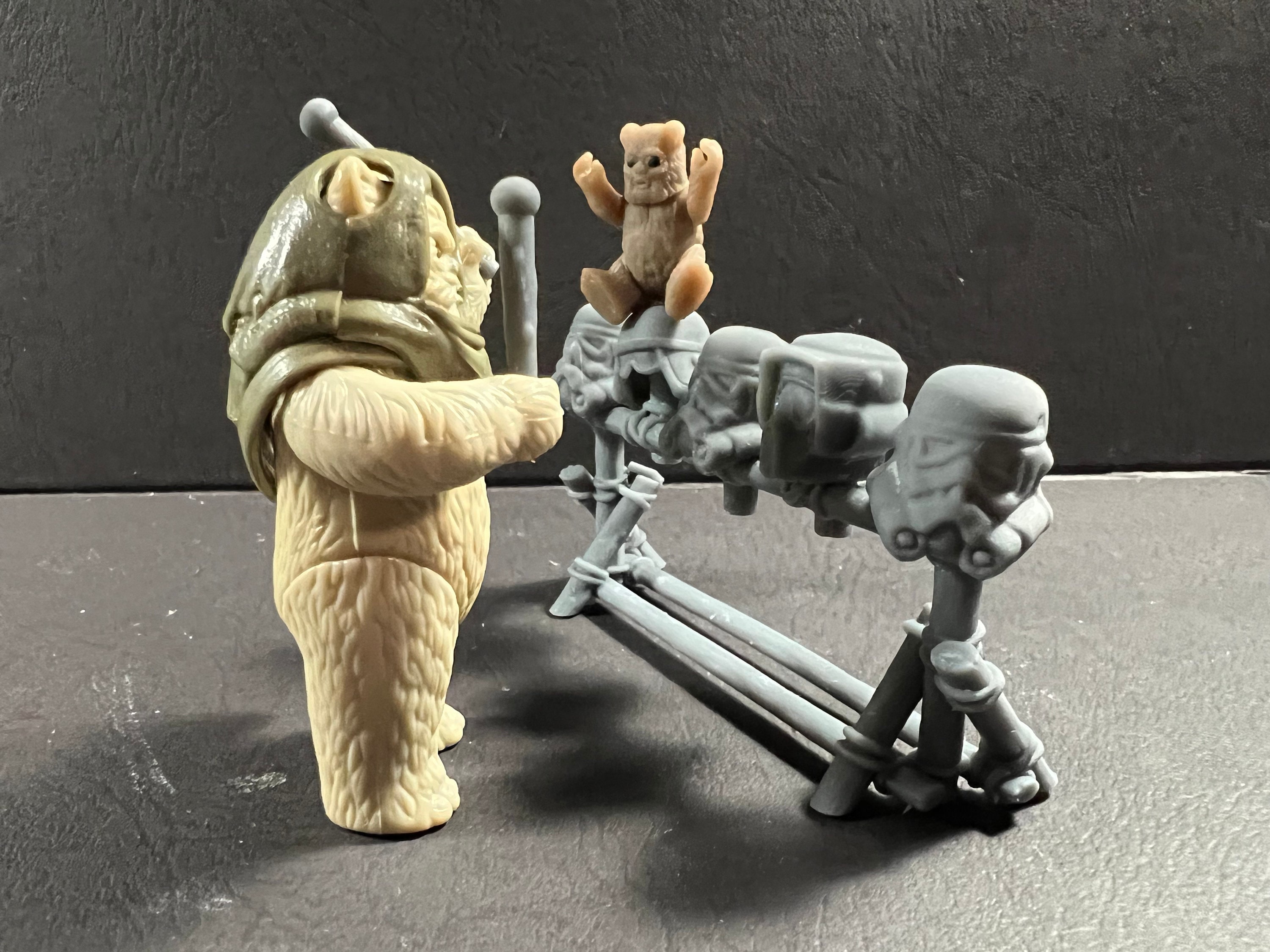 Ewok Helmet Drums - 3D Printed Model Kit- Vintage-style Star Wars ...
