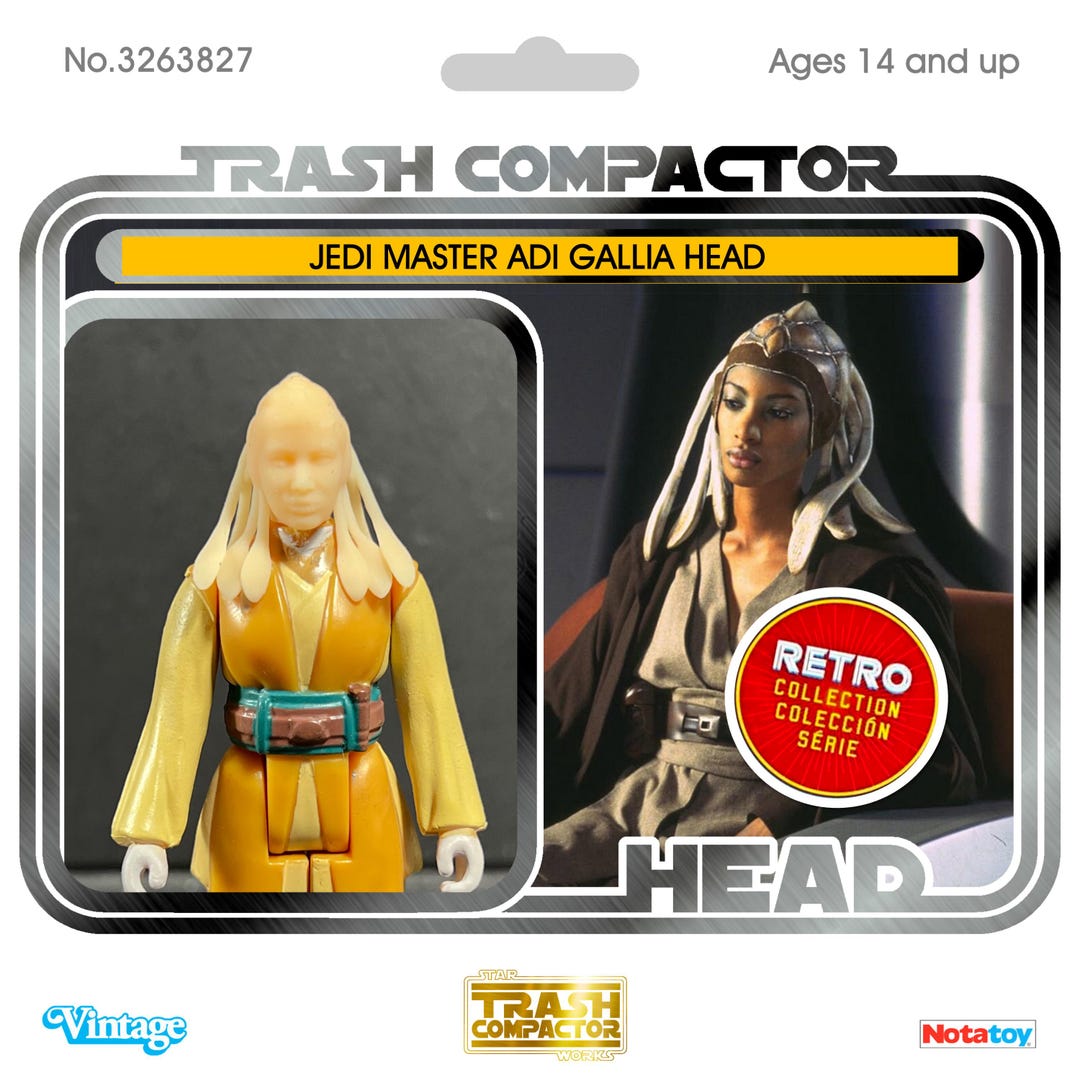 Jedi Master Adi Gallia Head 3D Printed Model Kit Vintage-style Star ...