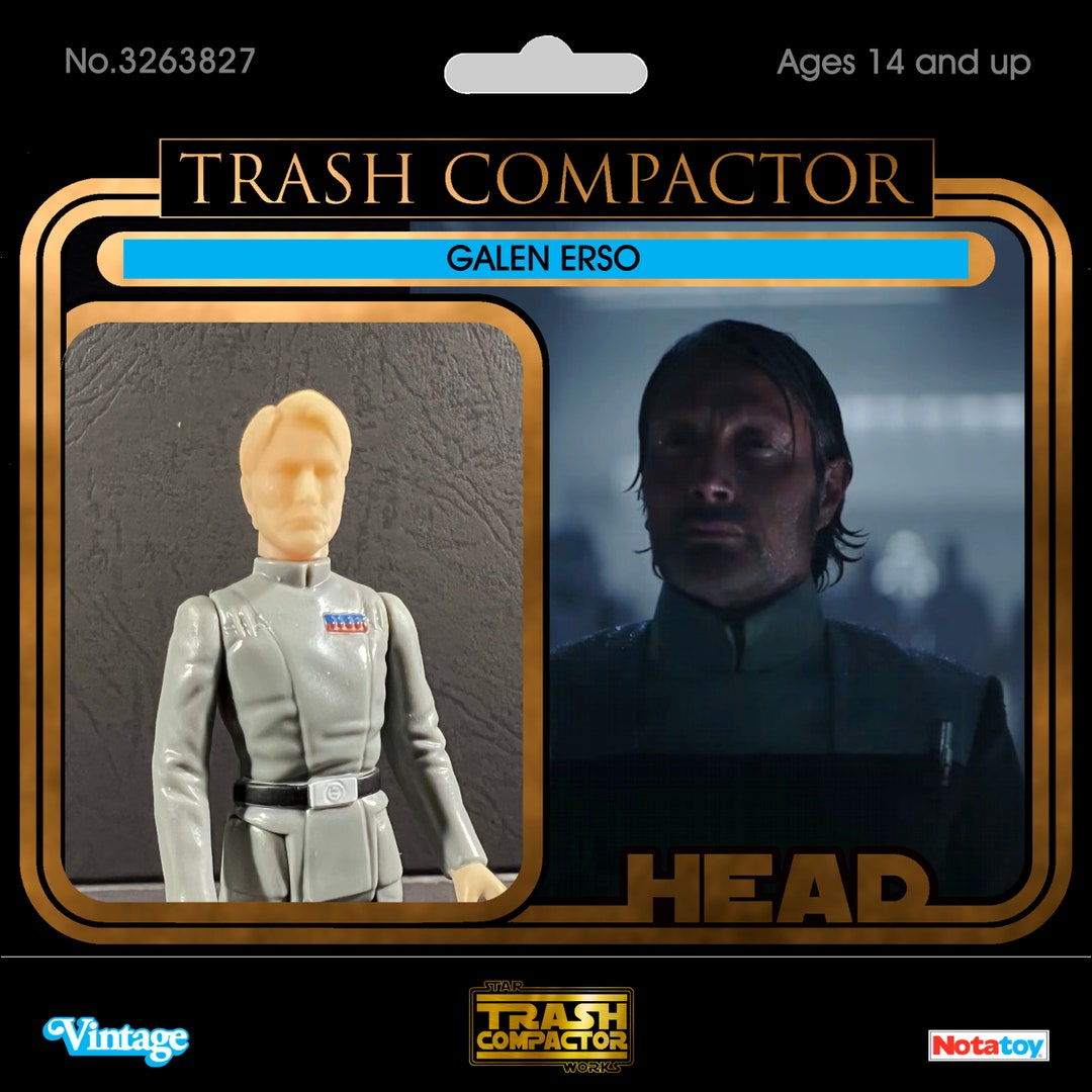 Galen Erso Head 3D Printed Vintage-style Star Wars Custom 3.75 Scale - Etsy