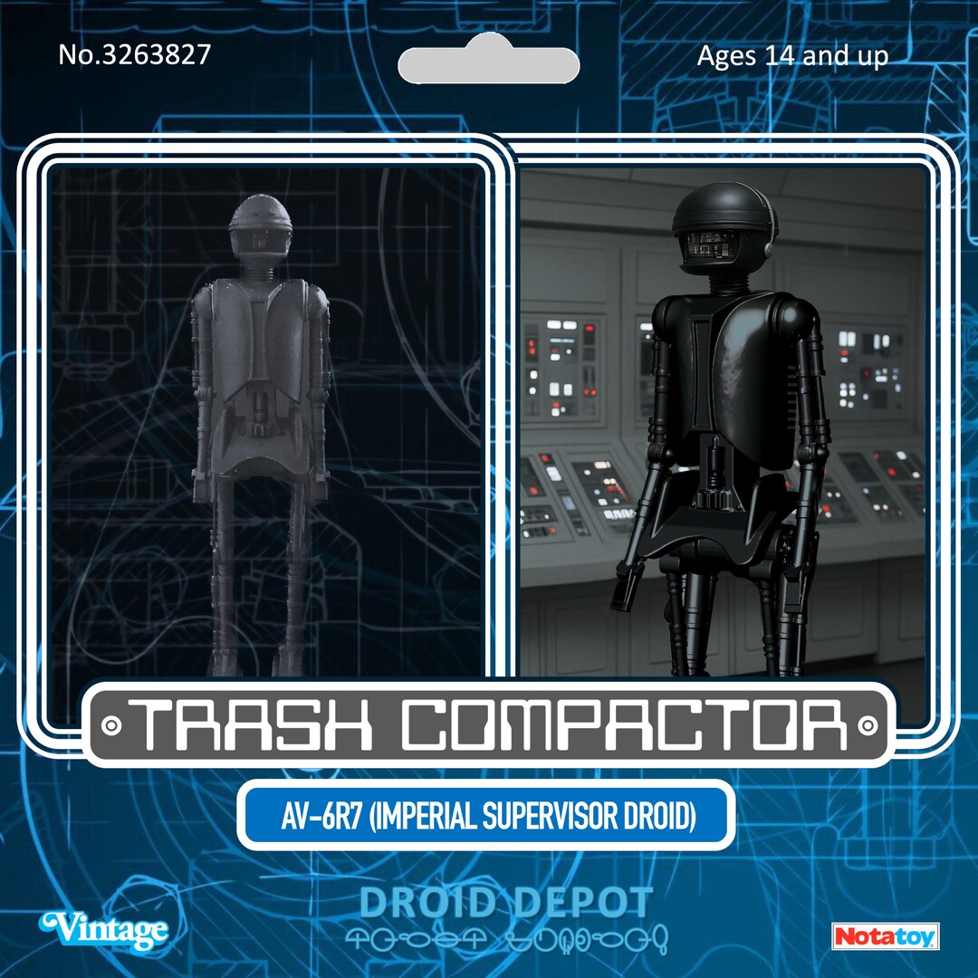 AV-6R7 (imperial Supervisor Droid) - 3D Printed Model Kit- Vintage ...