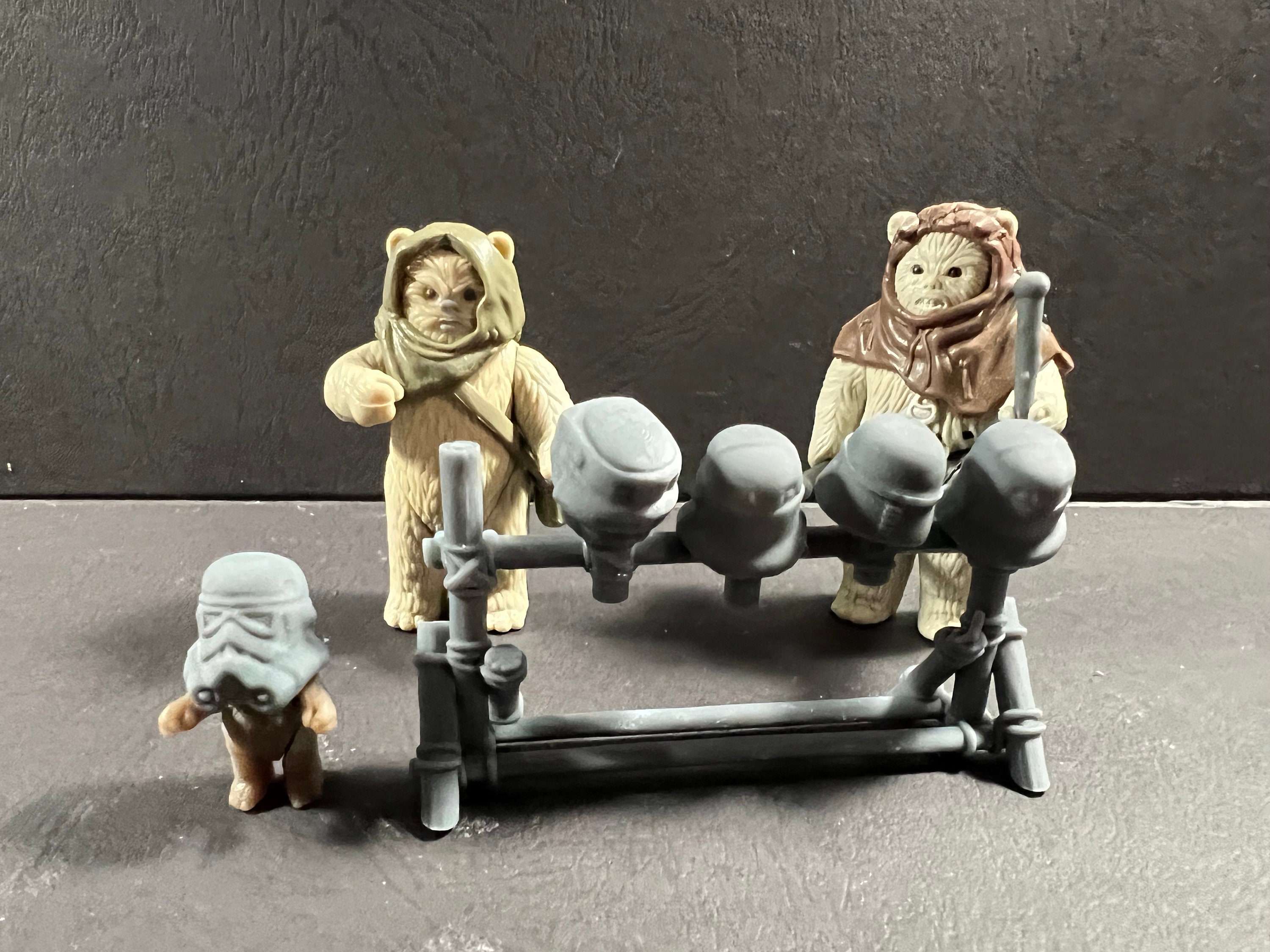 Ewok Helmet Drums - 3D Printed Model Kit- Vintage-style Star Wars ...