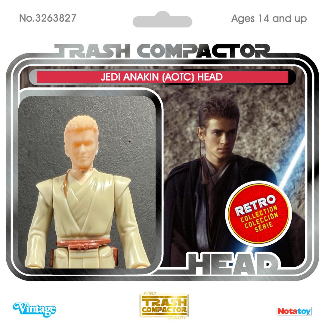 Jedi Anakin Skywalker (AOTC) Heads - 3D Printed Model Kit - Vintage ...