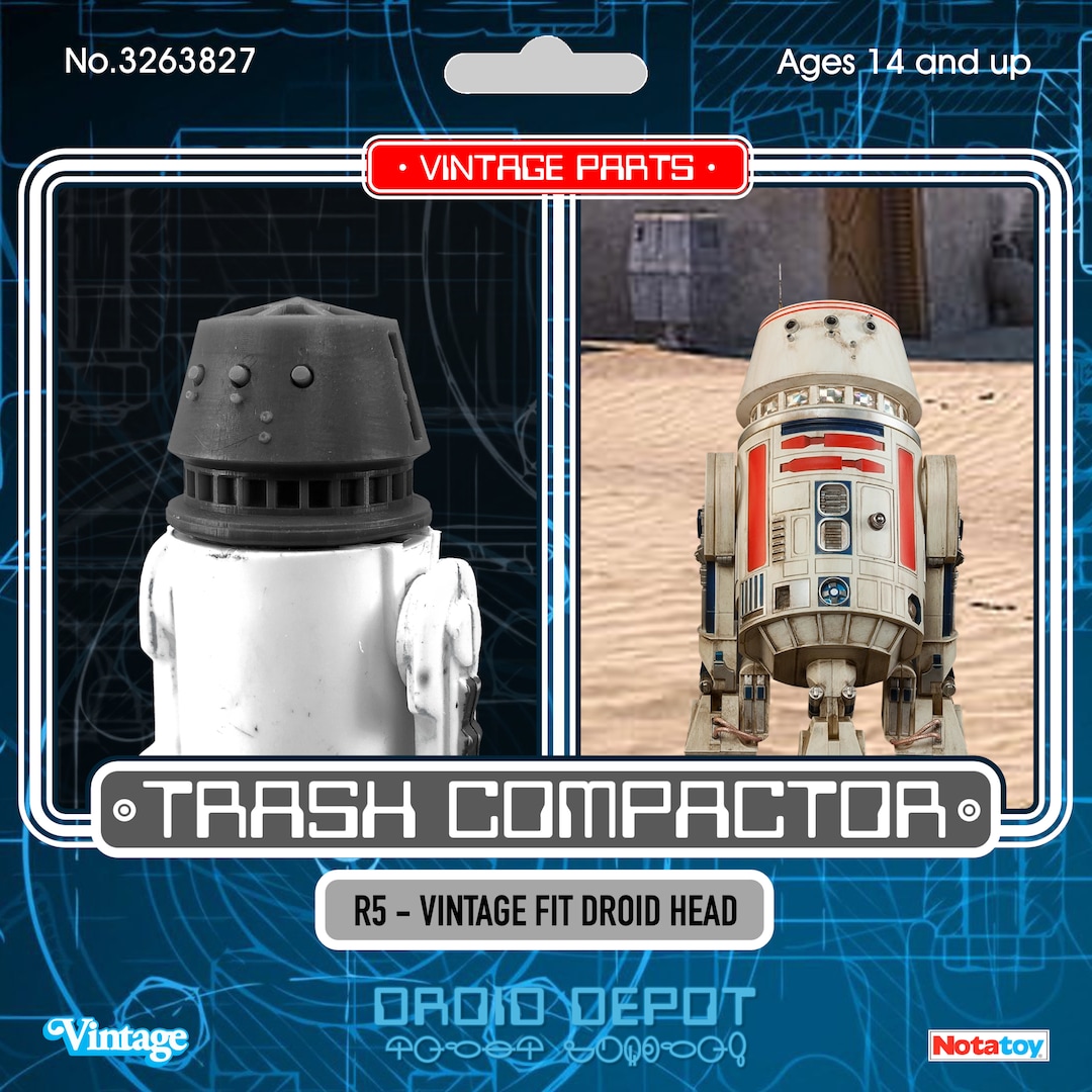 R5 Droid Head Vintage Fit 3D Printed - Etsy