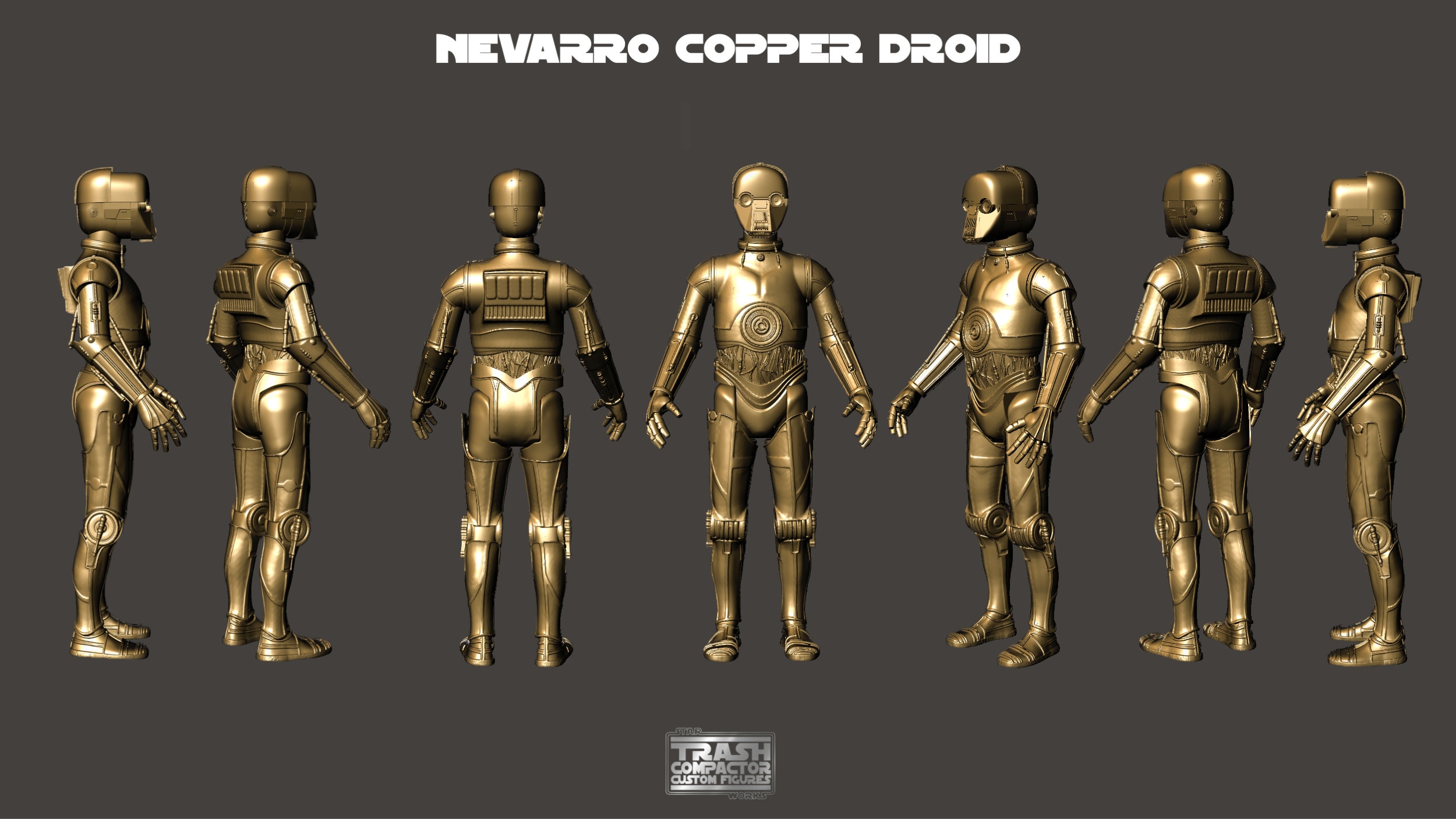 Copper Droid 3D Printed Model Kit - Etsy