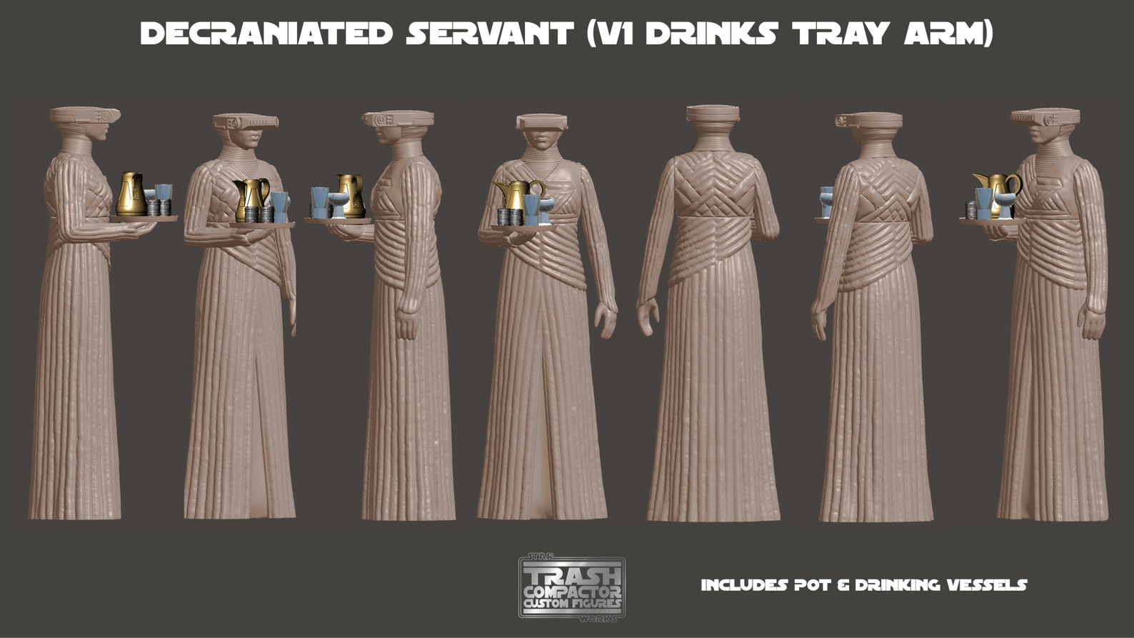 Decraniated Servant two Versions 3D Printed Model Kit - Etsy Finland