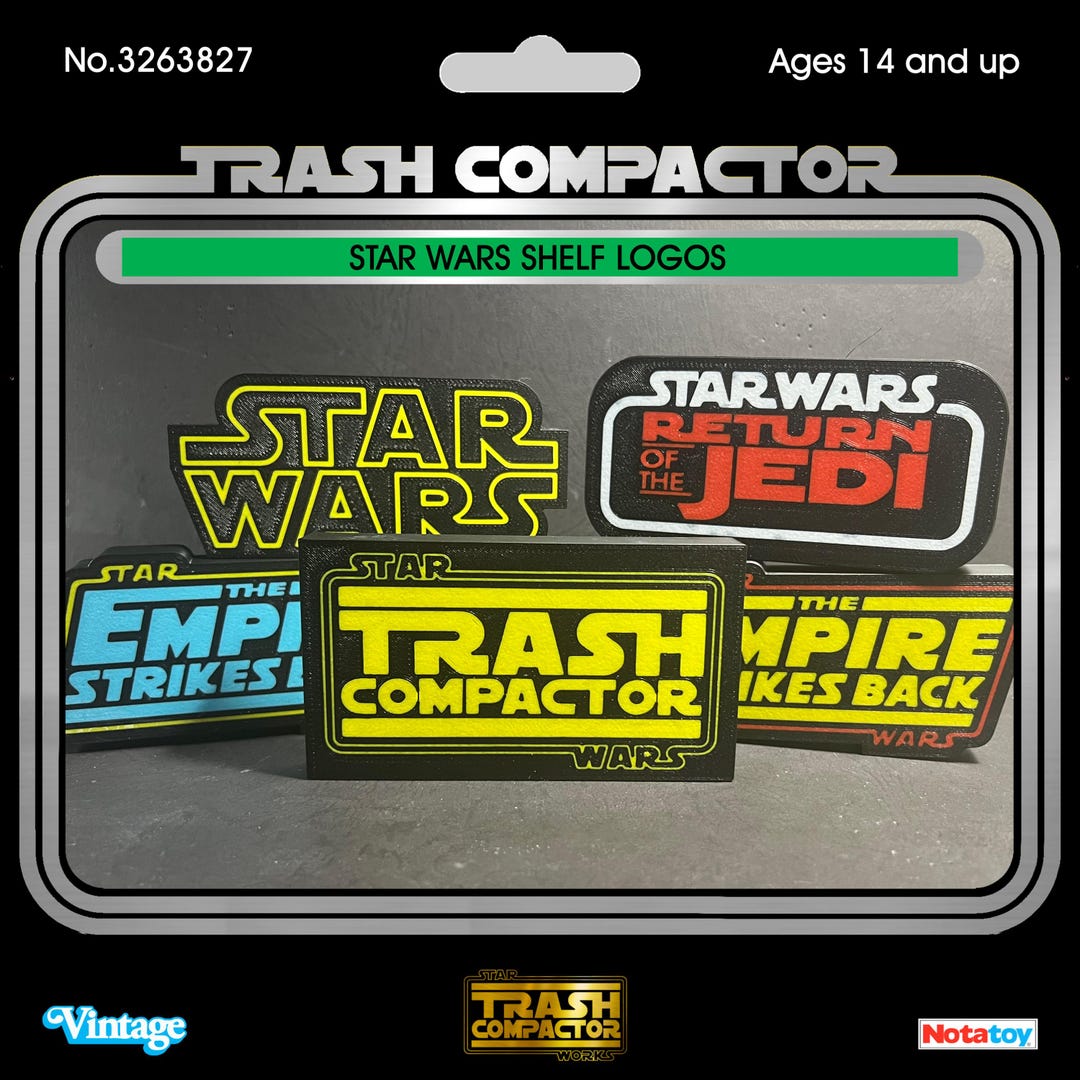 Star Wars Shelf Logos 3D Printed Model Kit Vintage-style Star Wars ...