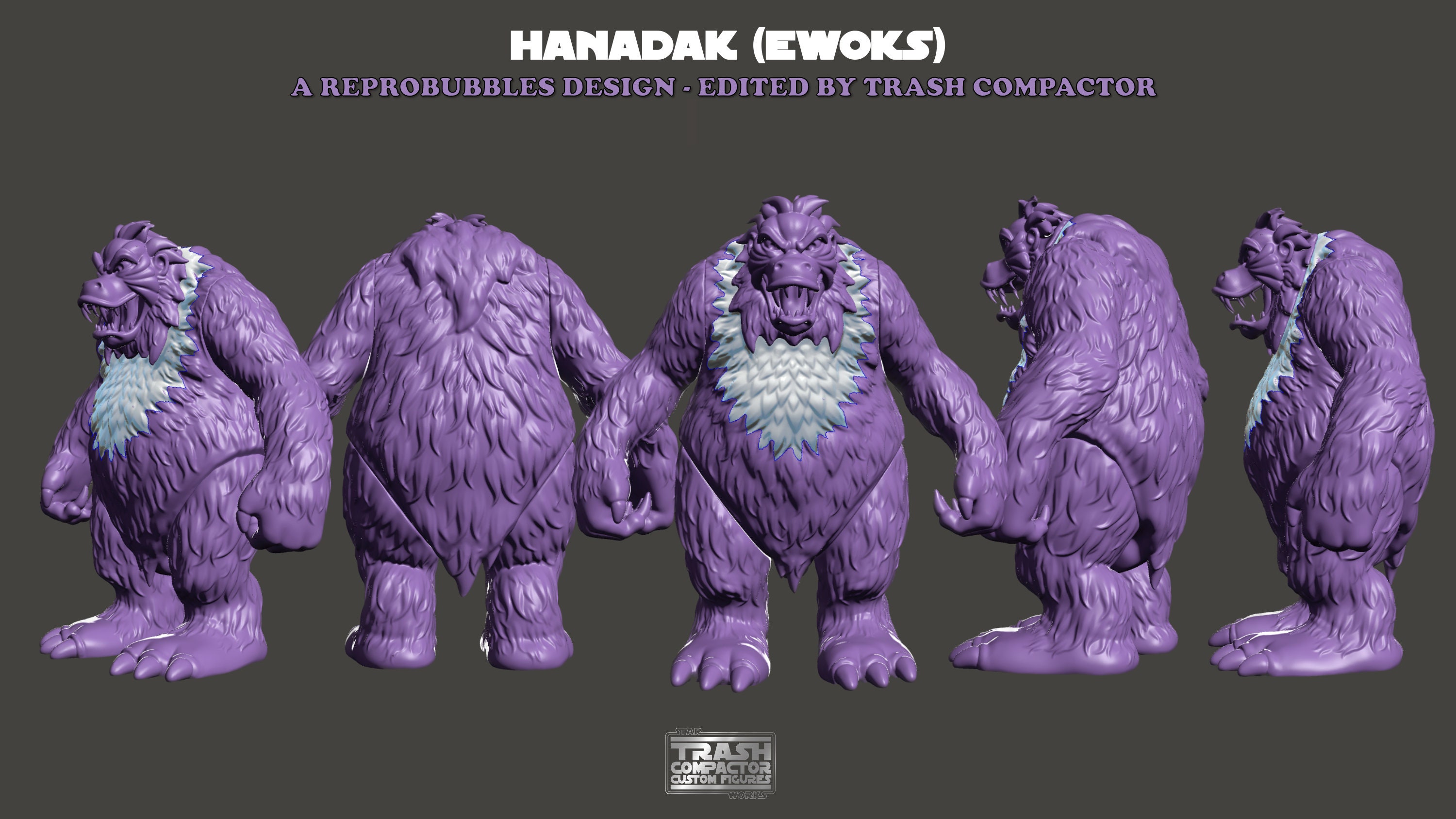 Hanadak (ewoks) - 3D Printed Model Kit - From Reprobubbles- Vintage ...