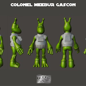 Colonel Meebur Gascon Figure - 3D Printed Model Kit- Vintage-style Star ...