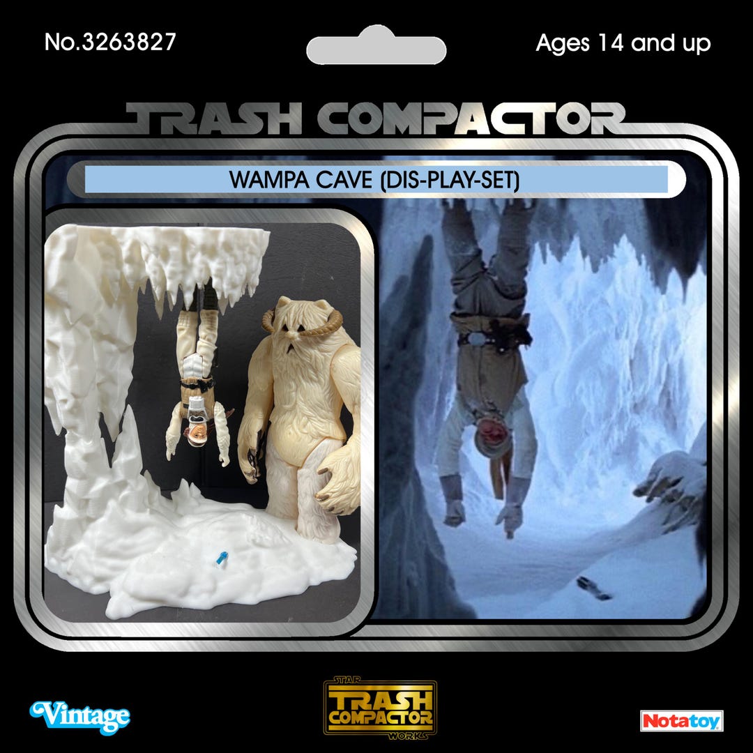 Wampa Cave (dis-play-set) - 3D Printed Model Kit- Vintage-style Star ...
