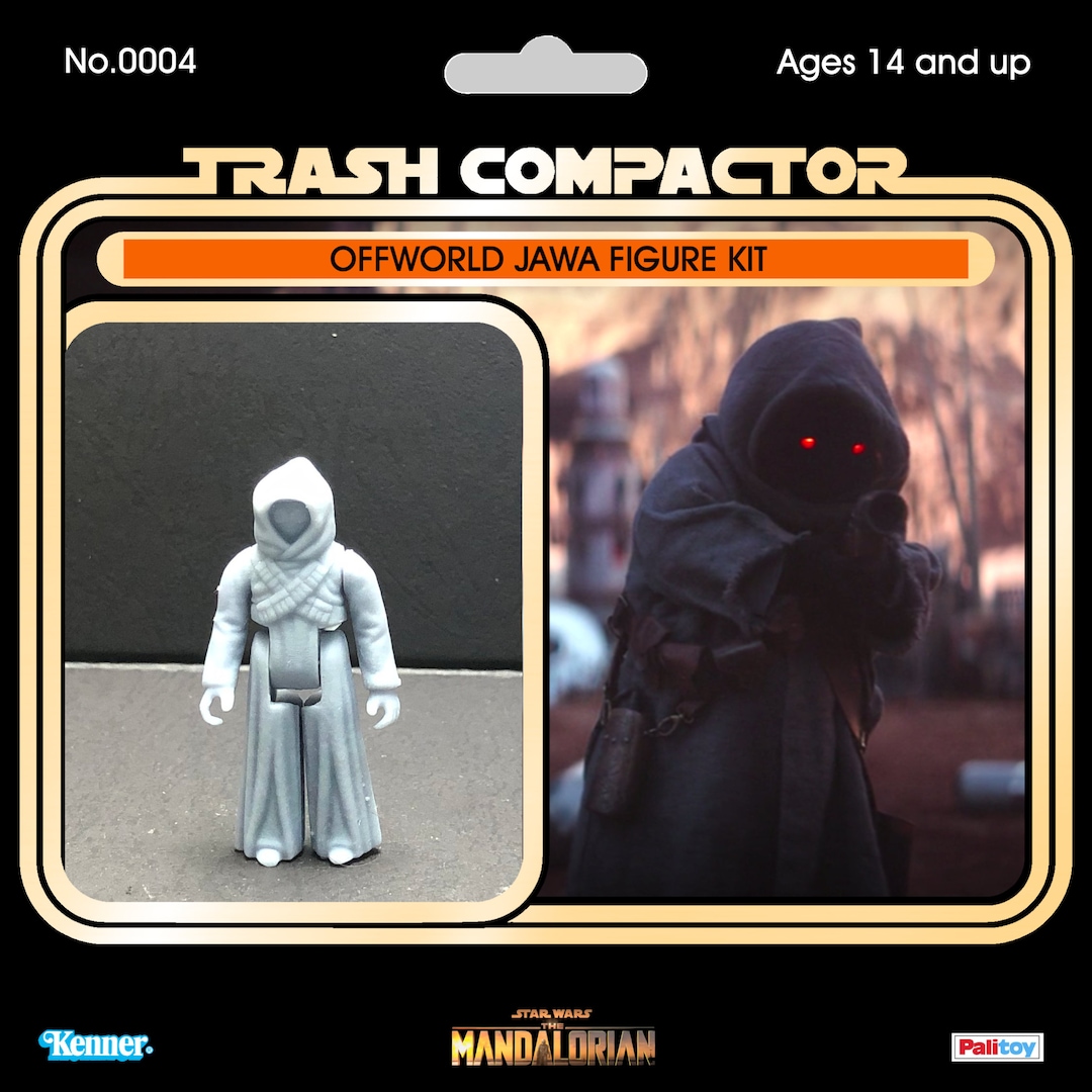 Grey Jawa Figure - 3D Printed Model Kit- Vintage-style Star Wars Custom ...